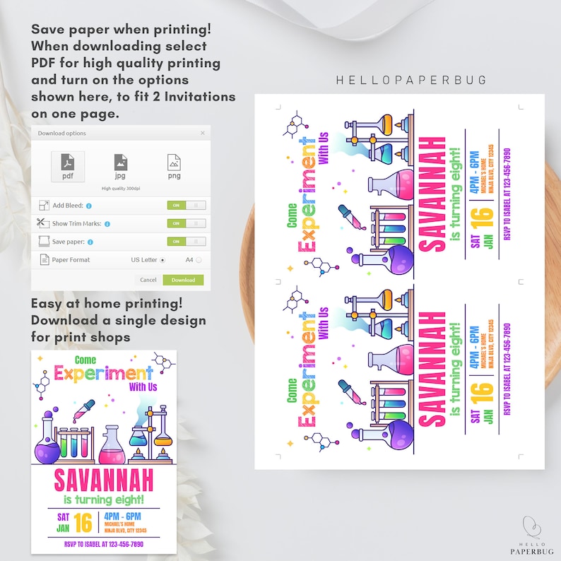 Science Party Invitation Mad Scientist Invitations Science - Etsy