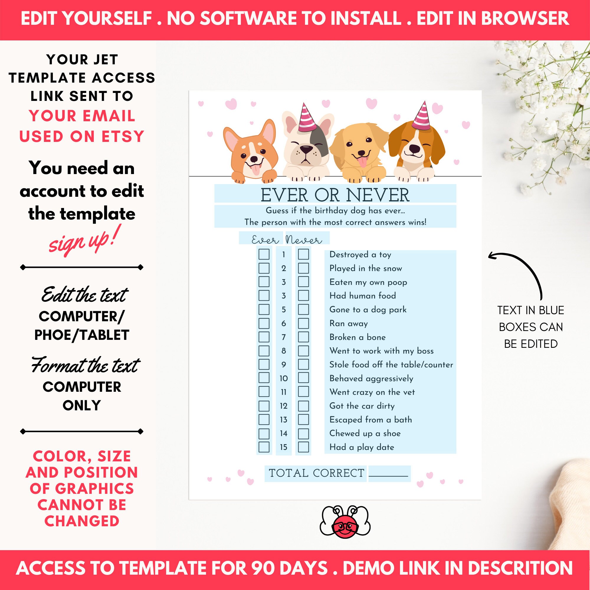 Editable Puppy Party Games Printable Dog Birthday Games - Etsy Australia