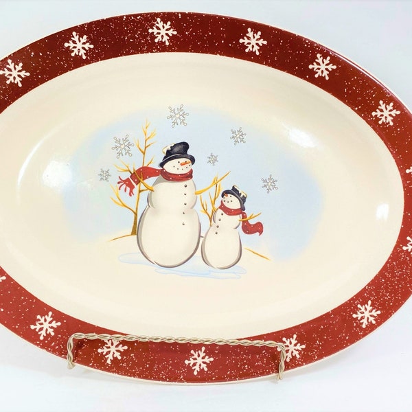 Snowman Platter - Etsy