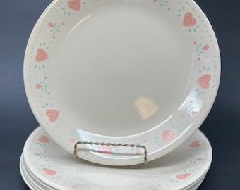 Vintage Corelle Dishes Forever Yours Hearts Pattern, DINNER Plates ...