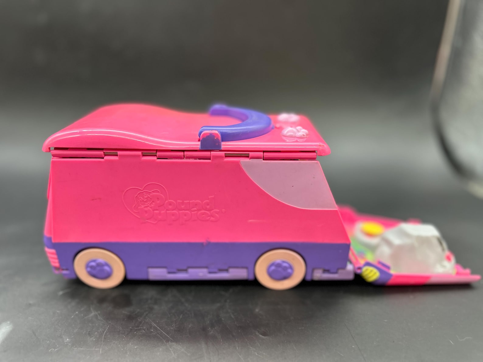 Vintage 1995 Pound Puppies Fold Out Bus Van Circus Playground Galoob - Etsy
