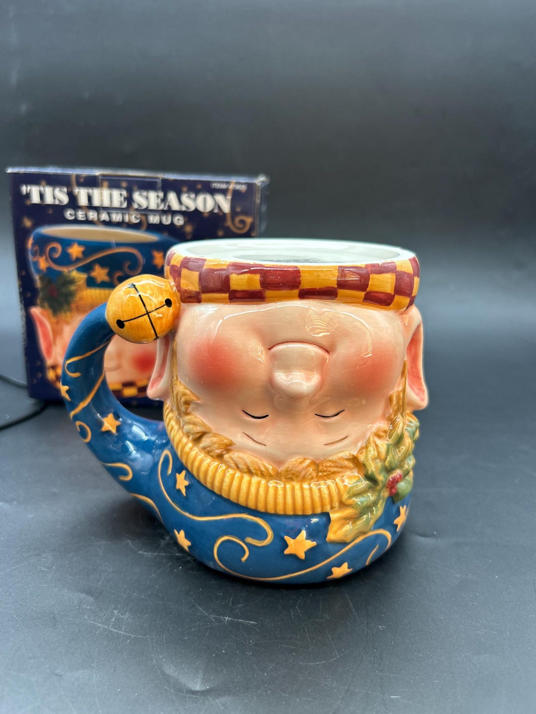 Vintage Susan Winget Elf Mug Christmas Coffee Tea Santas Helper ...