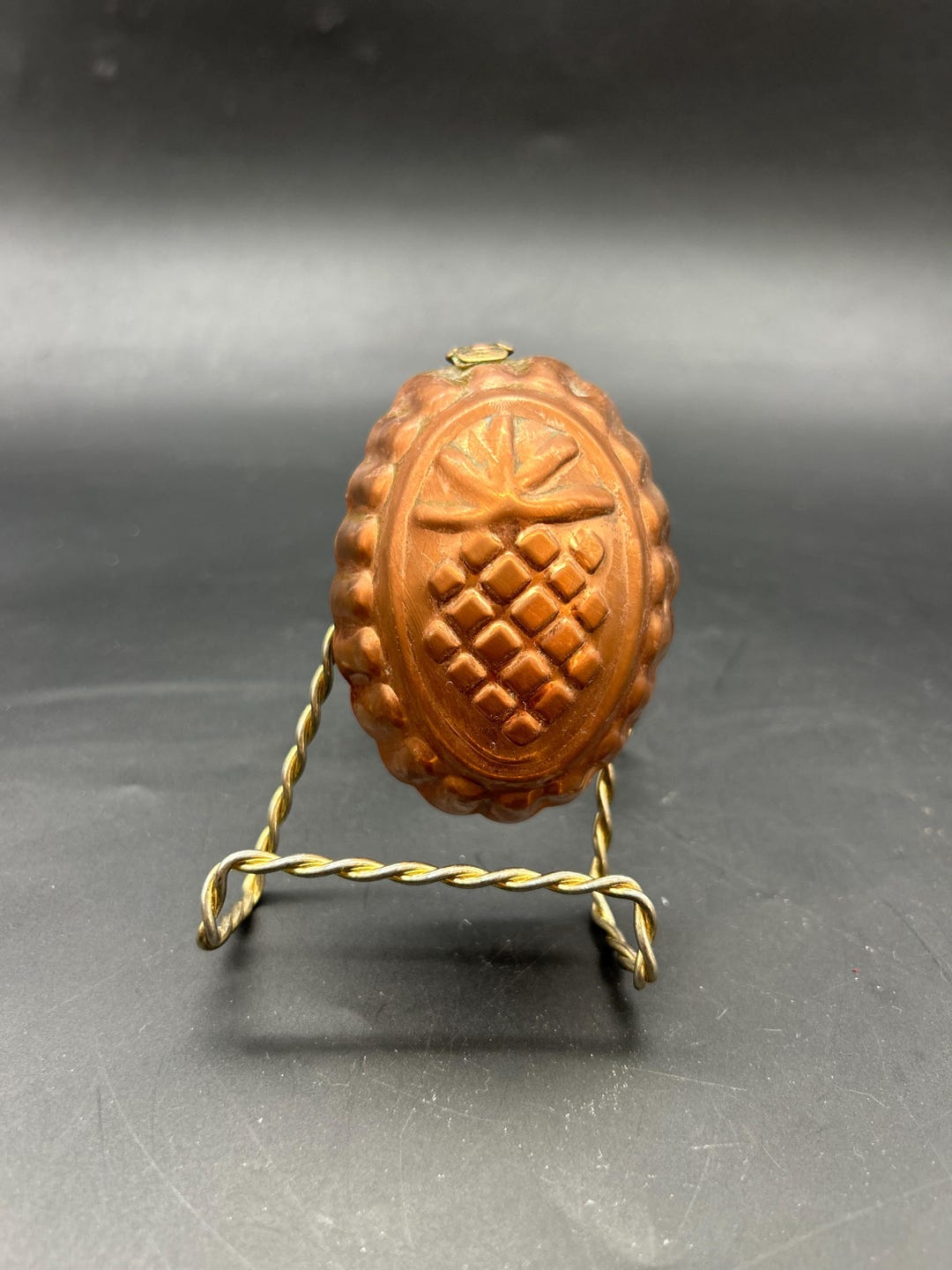 MCM Vintage Copper Tin Pineapple Cake Jello Mold Wall Hanging Coastal ...