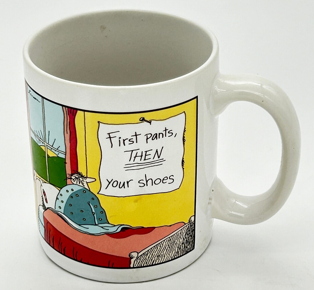Vintage 90s the Far Side Gary Larson First Pants Then Shoes Funny Humor ...
