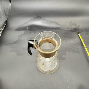 Vtg Mid Century Modern Corning Ware Gold Atomic Starburst Star Coffee ...
