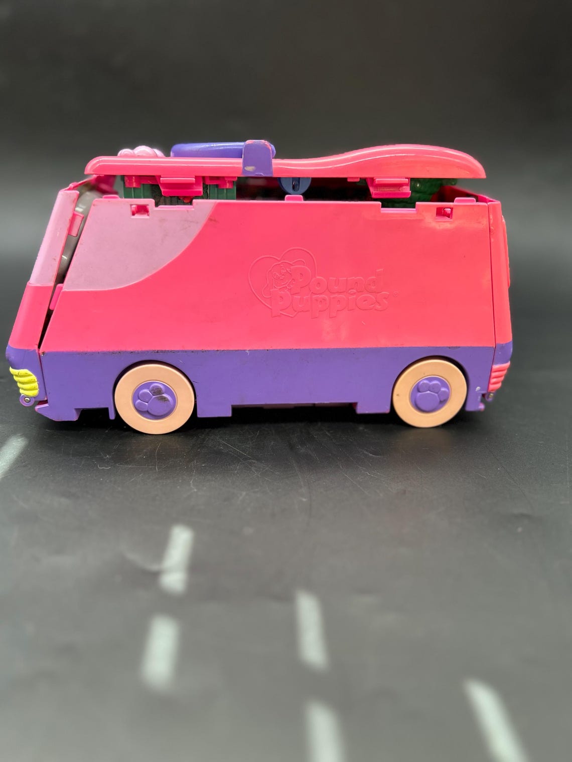 Vintage 1995 Pound Puppies Fold Out Bus Van Circus Playground Galoob - Etsy