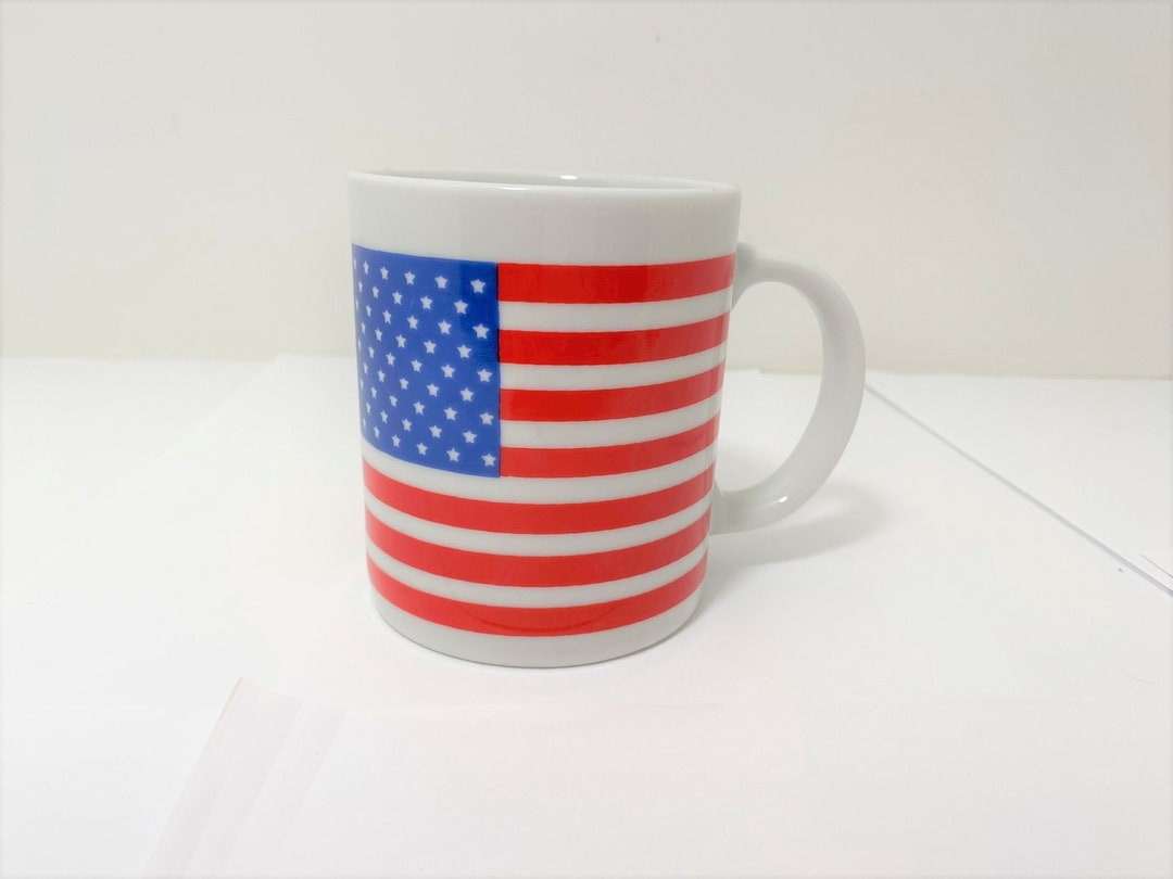 Vintage Patriotic USA American Flag Mug Bergquist Imports Mcm Cup ...