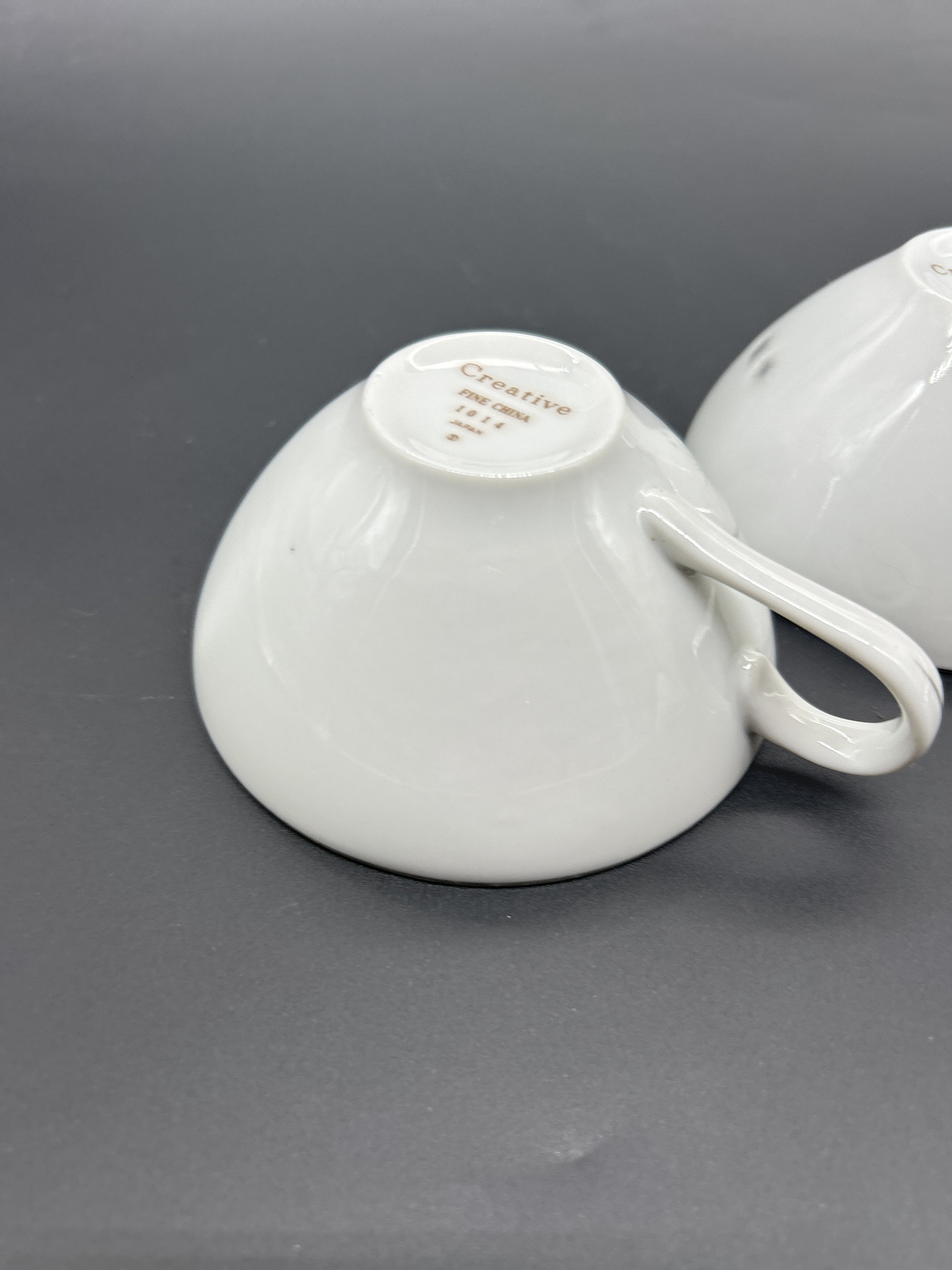 Set of 2 Creative Fine China Platinum Starburst 1014 Teacup - Etsy
