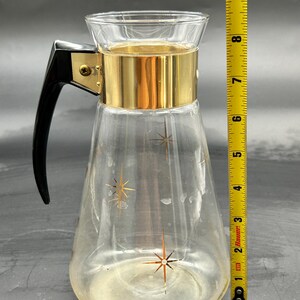 Vtg Mid Century Modern Corning Ware Gold Atomic Starburst Star Coffee ...