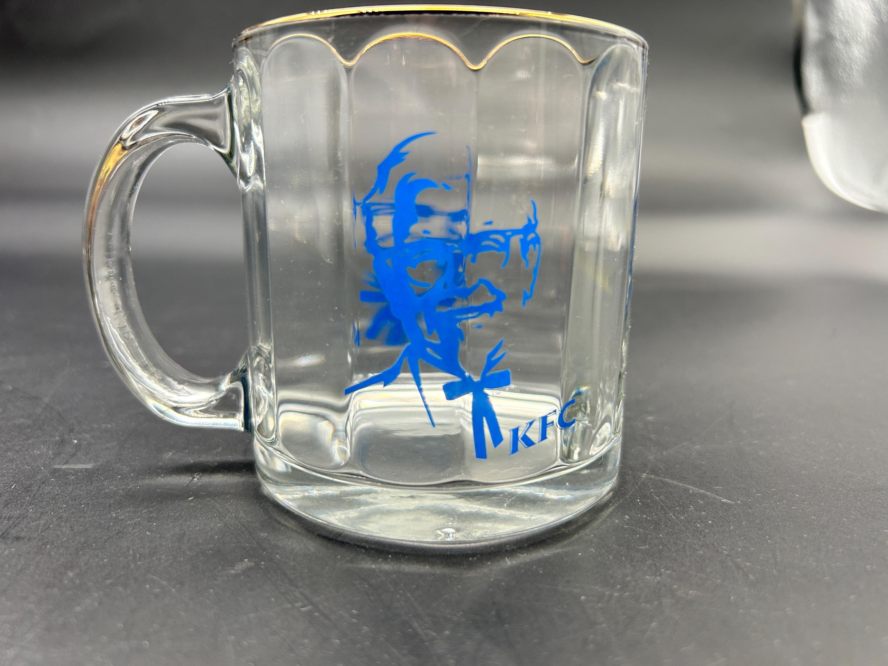 Vintage 12 Oz Clear Glass KFC Kentucky Fried Chicken Colonel Sanders ...