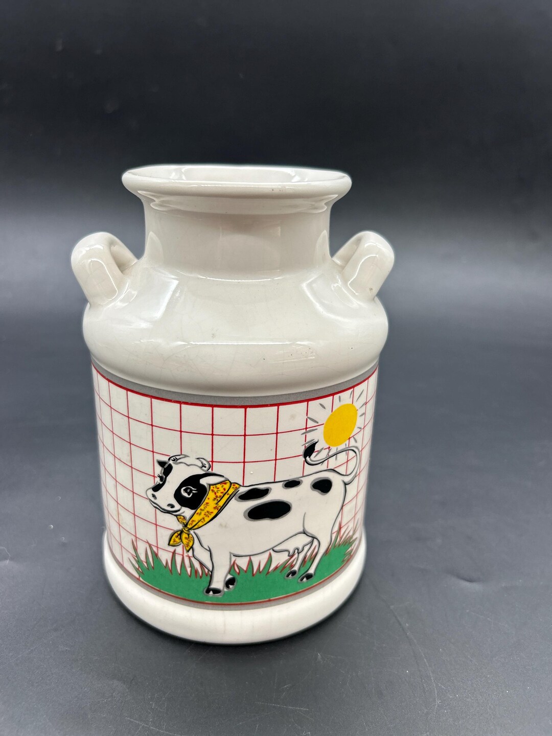 Vintage Ceramic Cow Milk Jar – Farmhouse Kitchen Decor, 6" Tall - Etsy