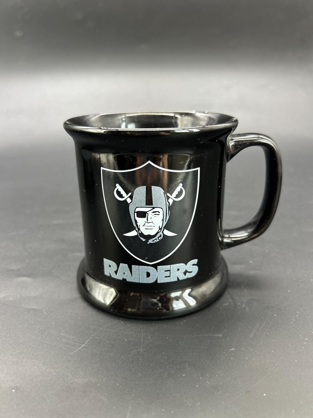 Black Raiders Football Coffee Mug Stein - Etsy