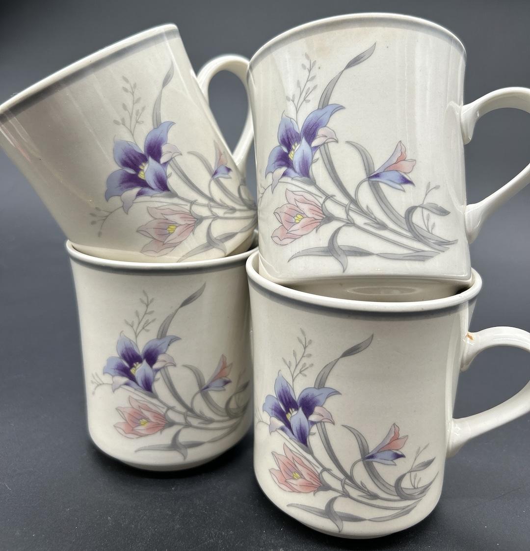 Vintage Set of 4 Sango Stoneware MANOR 8500 Coffee Tea Cup Mug - Etsy