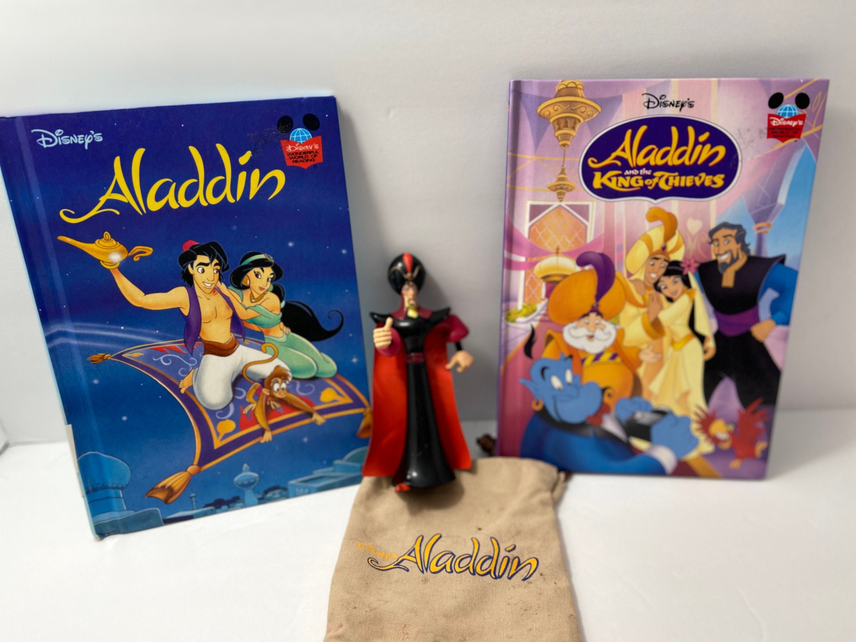 Vintage Lot of 4 Pcs Disney's Aladdin Books and Jafar | Etsy