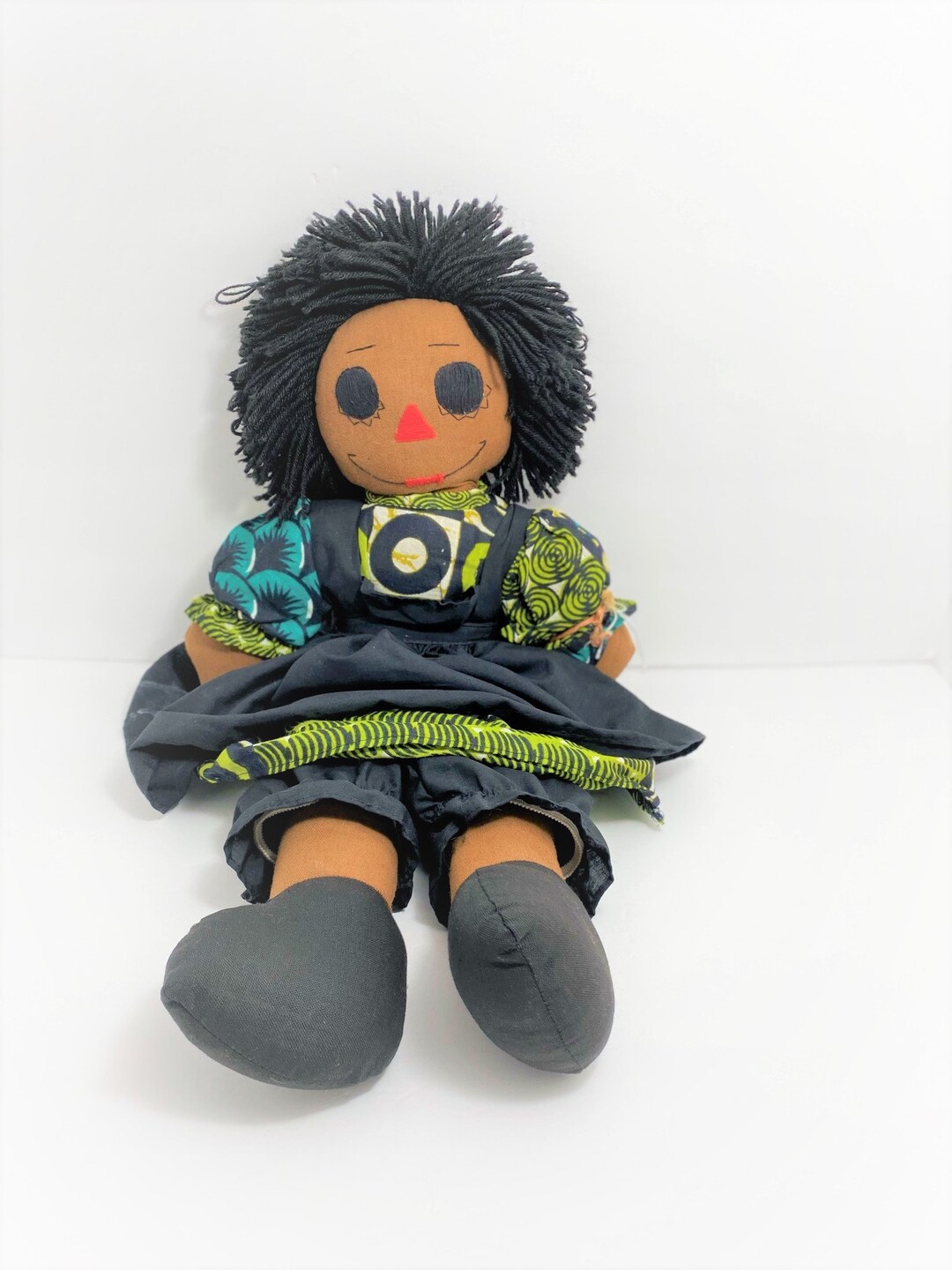 Vintage Hand Made Brown Girl Black Girl Magic Poc Ethnic Doll Raggedy ...