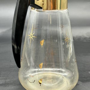 Vtg Mid Century Modern Corning Ware Gold Atomic Starburst Star Coffee ...