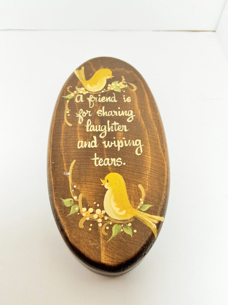 Vintage Wooden Friendship Wall Hanging Plaque Decor Mid Century - Etsy