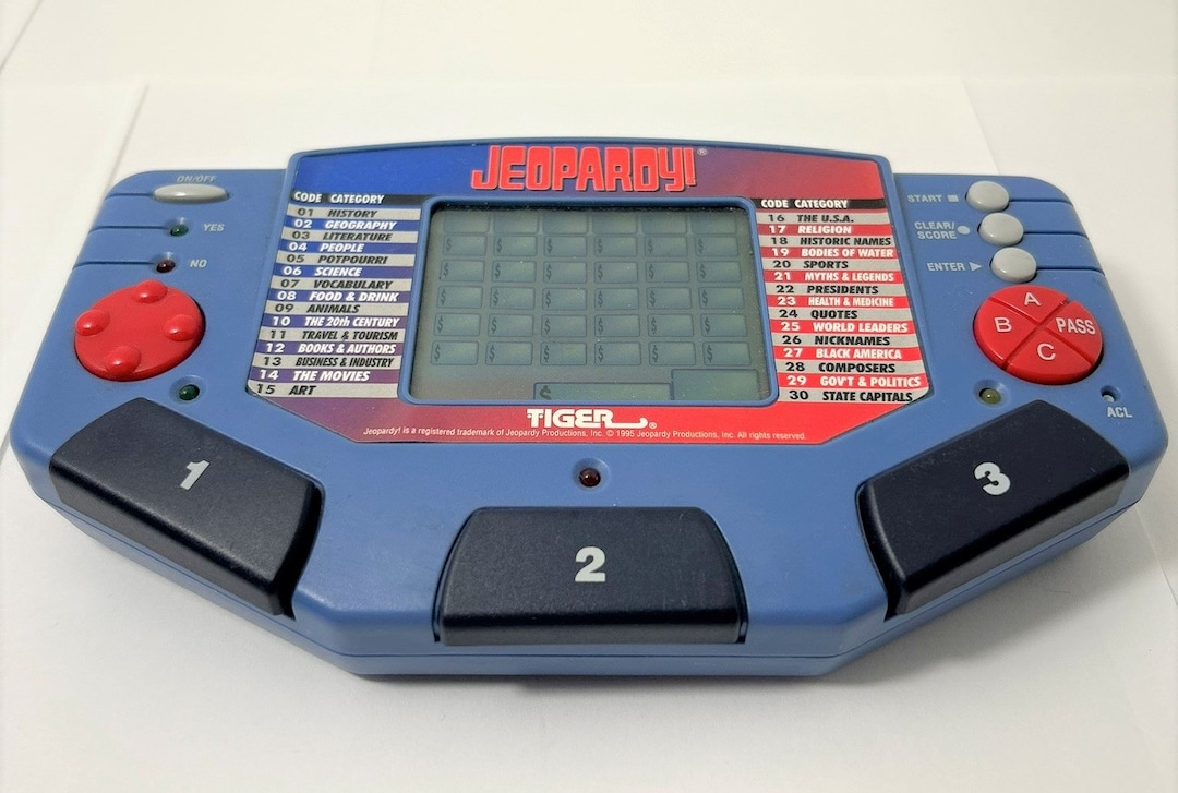 Vintage 1995 Tiger Jeopardy Handheld Electronic Arcade Game With ...