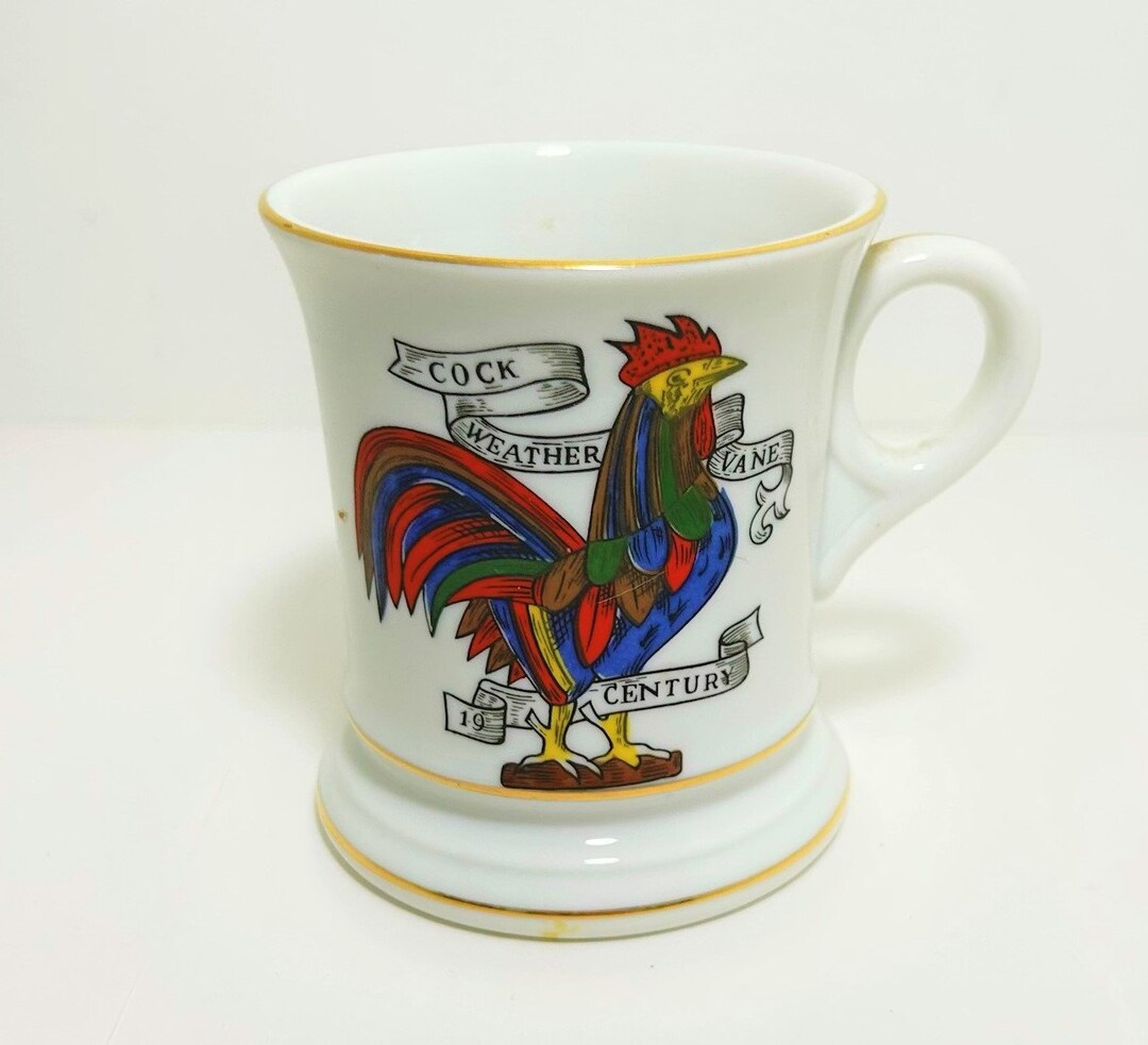 Vintage Royal Crown Rooster Cock Weather Vane Moustache Shaving Mug - Etsy