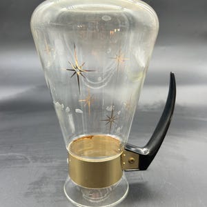 Vtg Mid Century Modern Corning Ware Gold Atomic Starburst Star Coffee ...