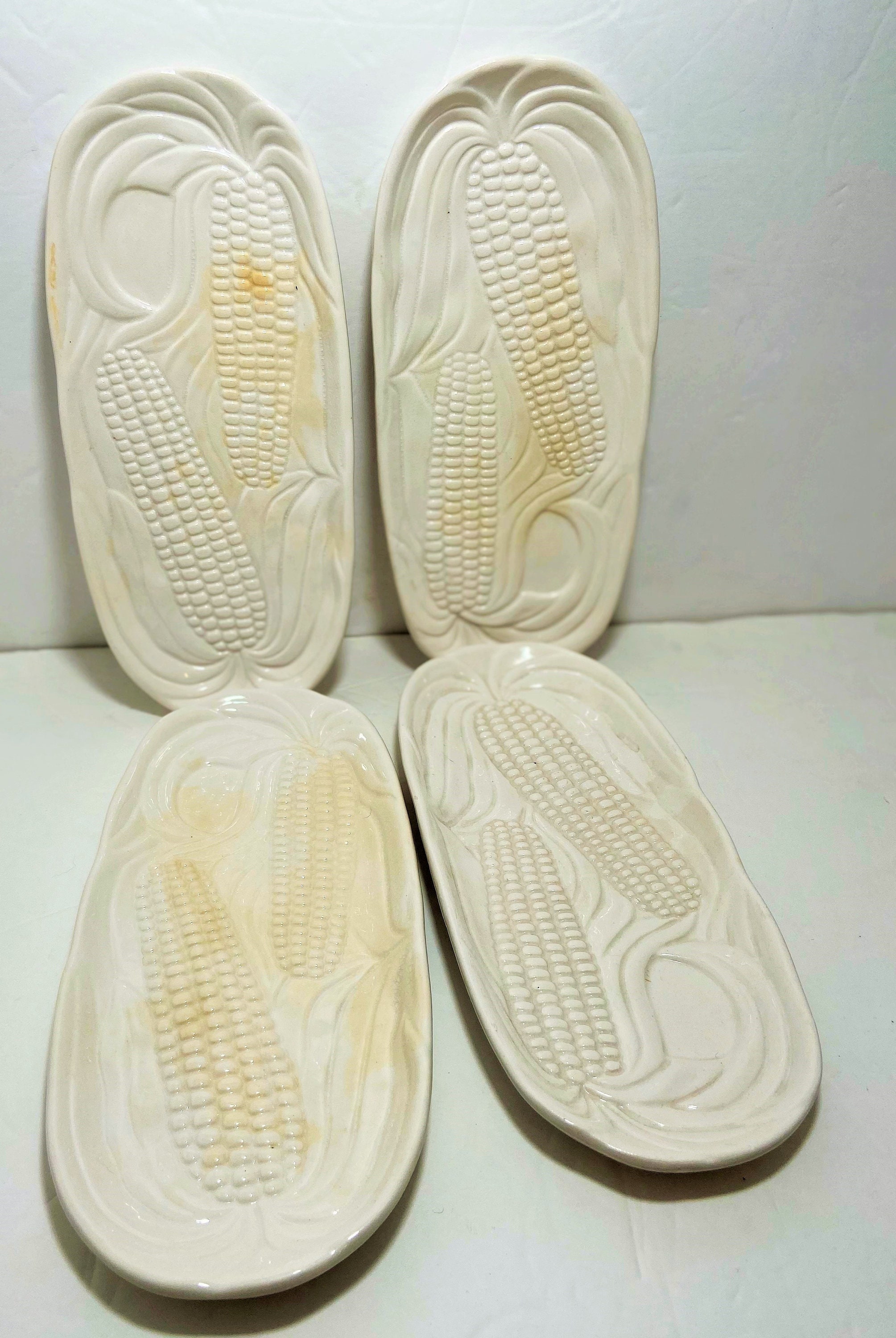 Vintage Ceramic Corn Cob Serving Plates - Etsy