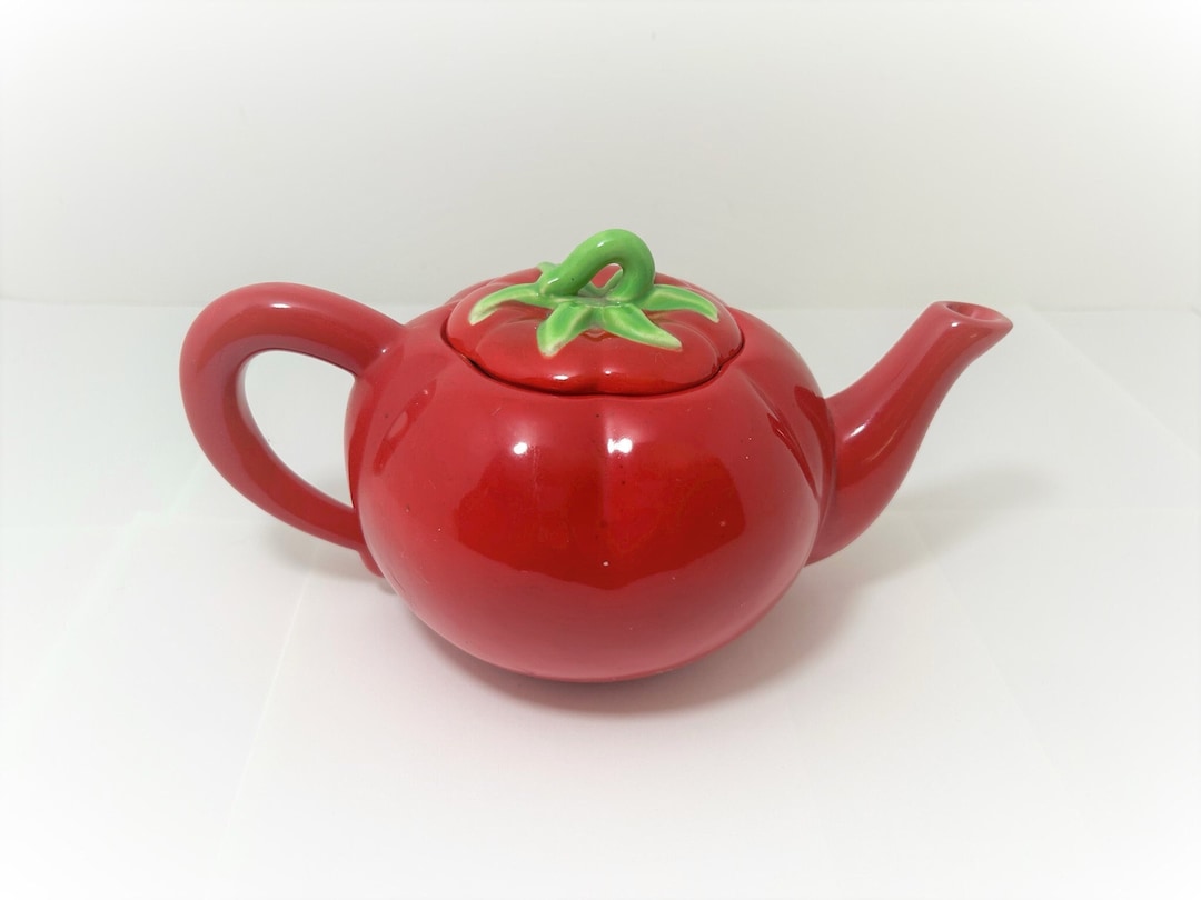 MCM Vintage Pantry Parade Red Tomato Tea Pot 1950's 1940s - Etsy