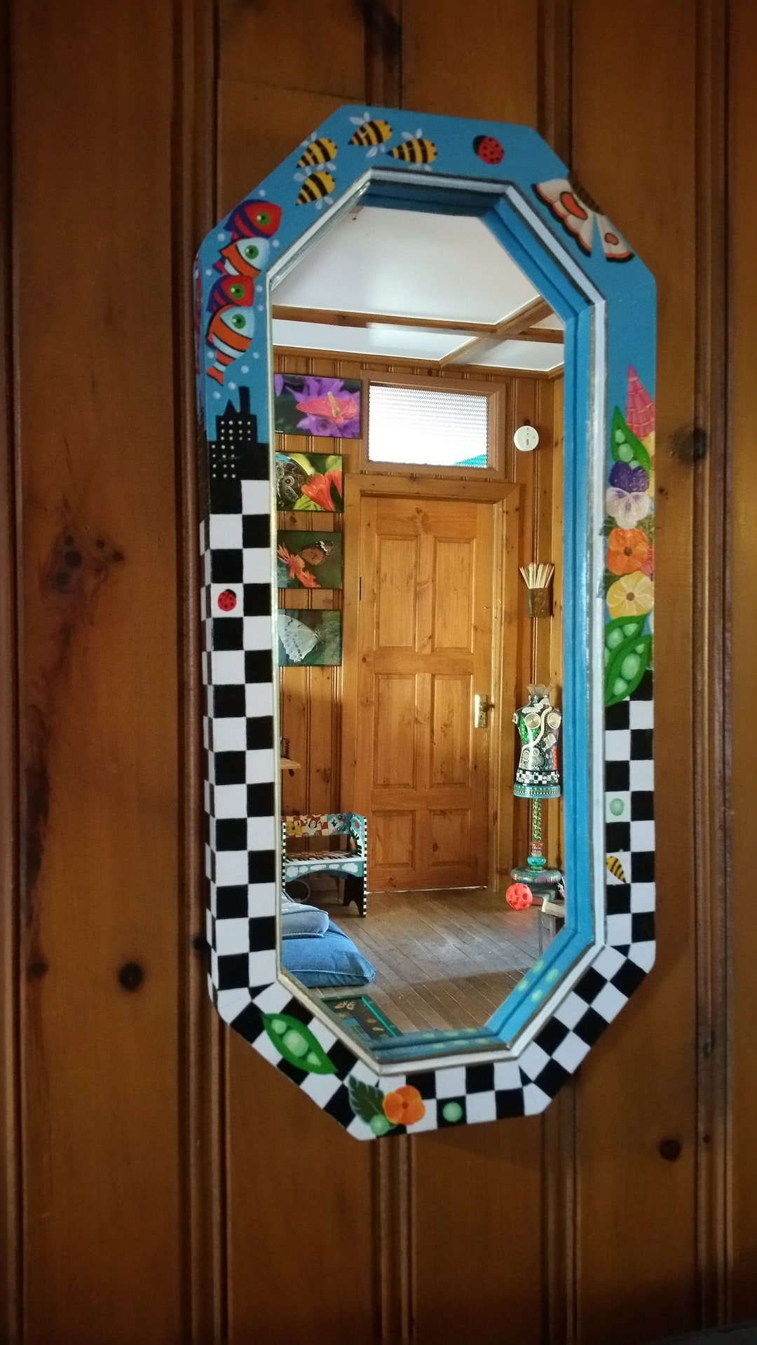 Whimsical Unique, Original Hand-painted Mirror - Etsy