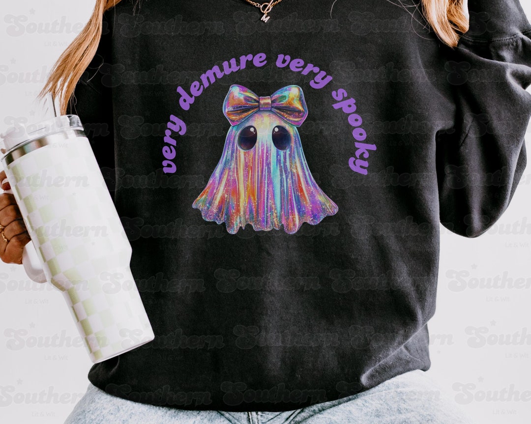 Cute Ghost PNG, Very Demure, Cute Spooky Ghost SVG, Retro Ghost PNG ...