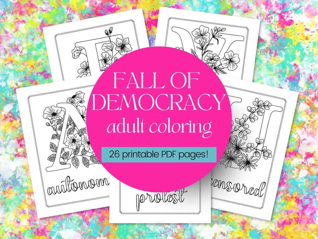 Abcs of Democracy Adult Coloring Pages, Swear Word Coloring, Scream ...