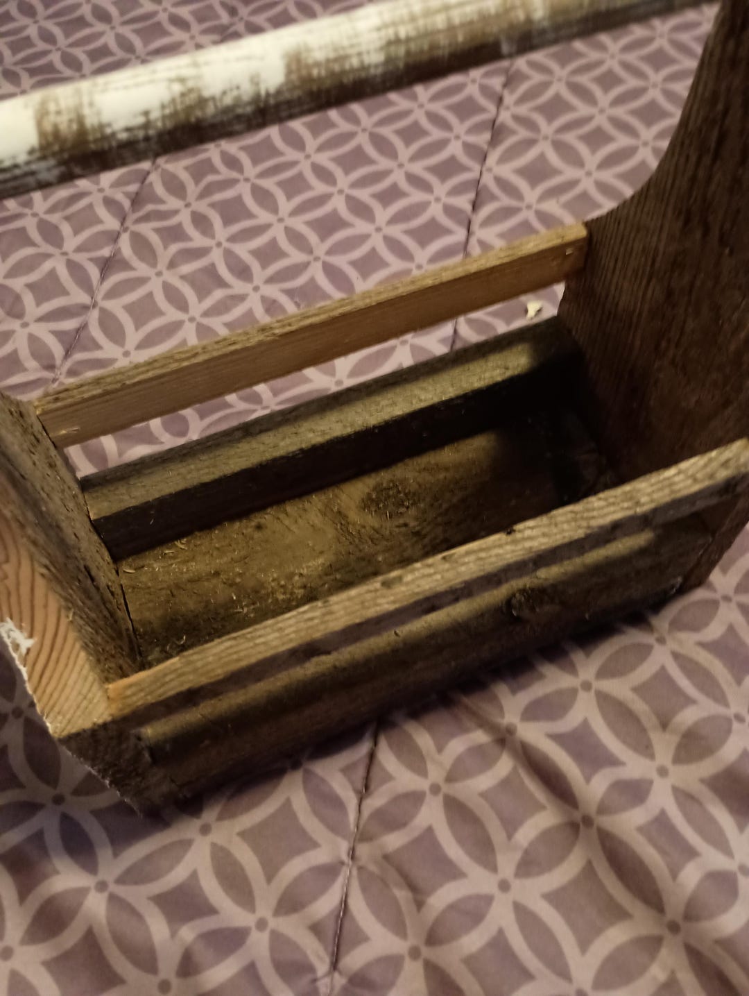 Rustic Wooden Caddy, Barnwood Style, Indoor/outdoor Use - Etsy