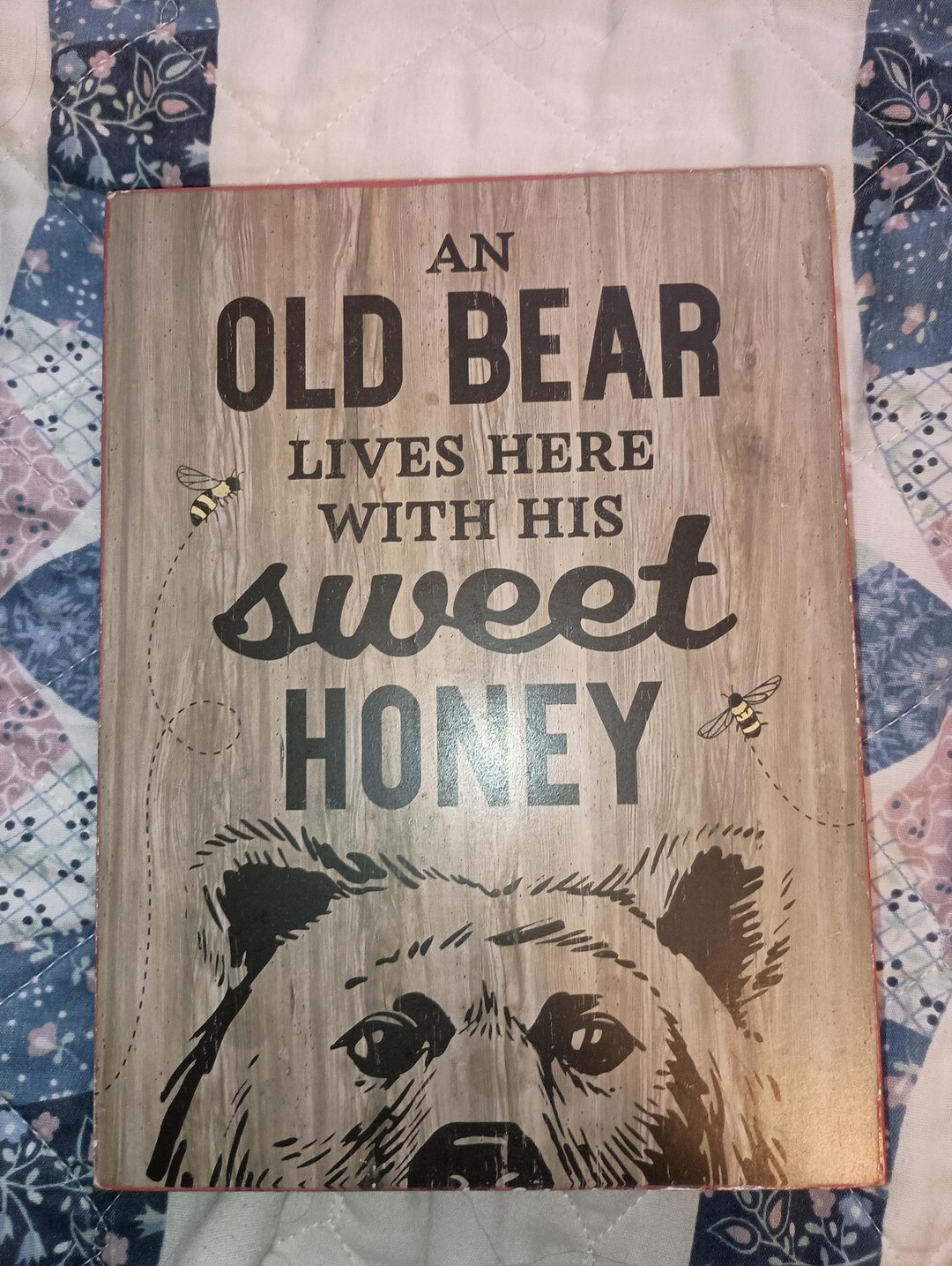 An Old Bear Lives Here With His Sweet Honey Sign - Etsy