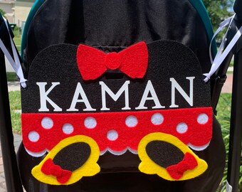 Mickey Disney Theme Stroller Tag Custom Personalized | Etsy