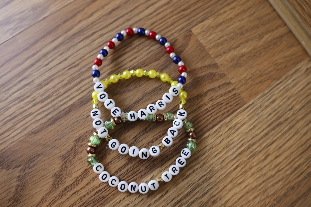 Kamala Harris 2024 Friendship Bracelet, Coconut Tree, Not Going Back - Etsy
