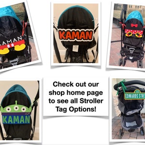 Mickey Disney Theme Stroller Tag Custom Personalized - Etsy