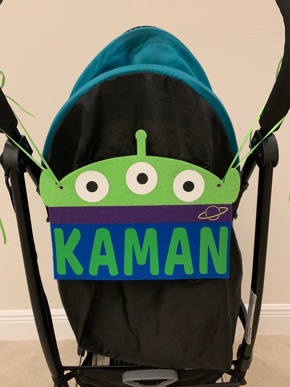 Green Alien Theme Felt Personalized Decoration and Stroller - Etsy