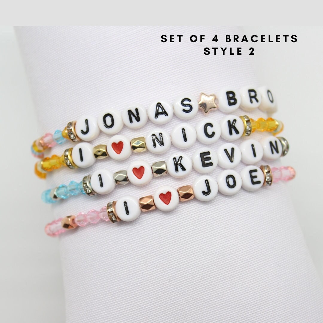 Jonas Brothers Bracelets 4 Pack Concert Friendship Trading - Etsy