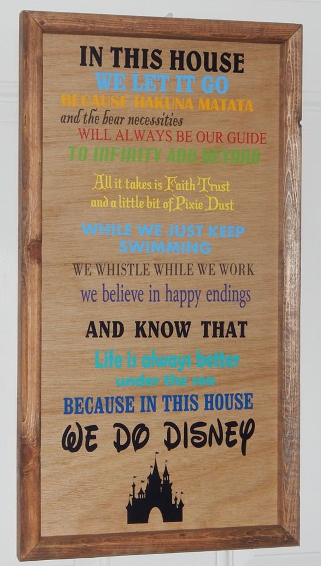 In This House Disney Plaque - Etsy
