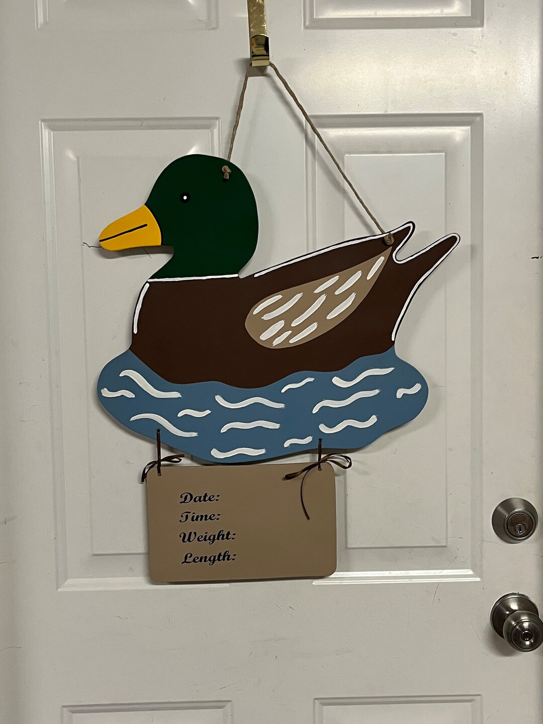 Duck Baby Hospital Door Hanger With Birth Announcement Plaque - Etsy