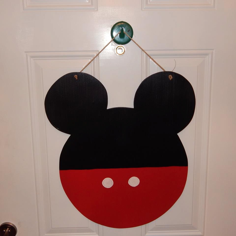 Mickey/minnie Mouse Door Hanger - Etsy