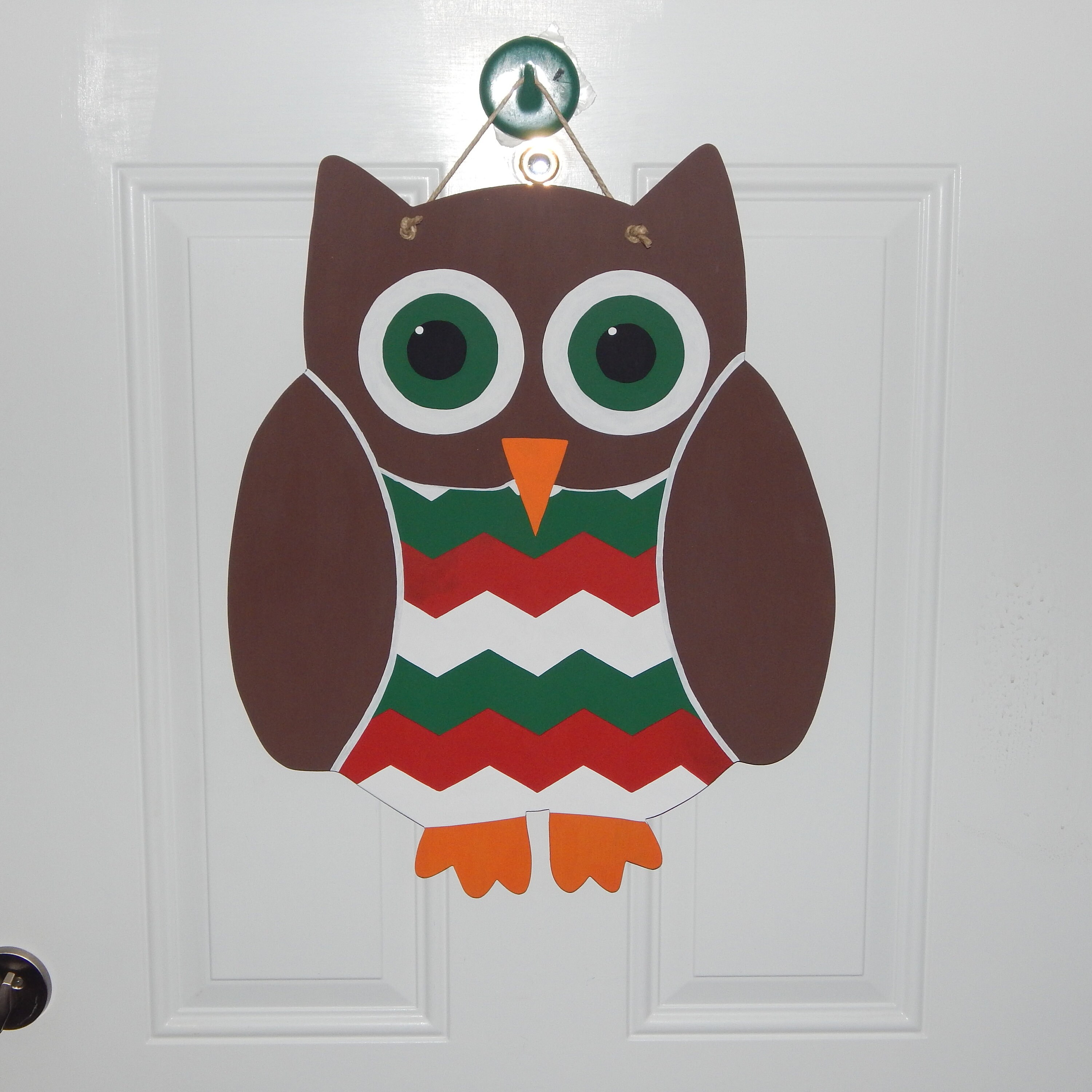 Owl Hand Painted Wooden Custom Door Hanger - Etsy