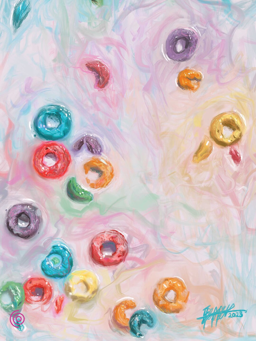 Froot Loops Instant Download Print | Pastel Rainbow Cereal Milk ...
