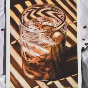 Iced Coffee Wall Art Print 1 | Coffee Nook Art | Modern Cafe Decor ...