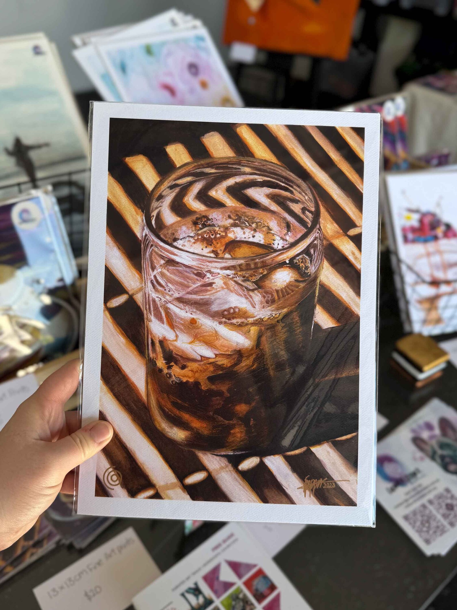 Iced Coffee Wall Art Print 1 | Coffee Nook Art | Modern Cafe Decor ...