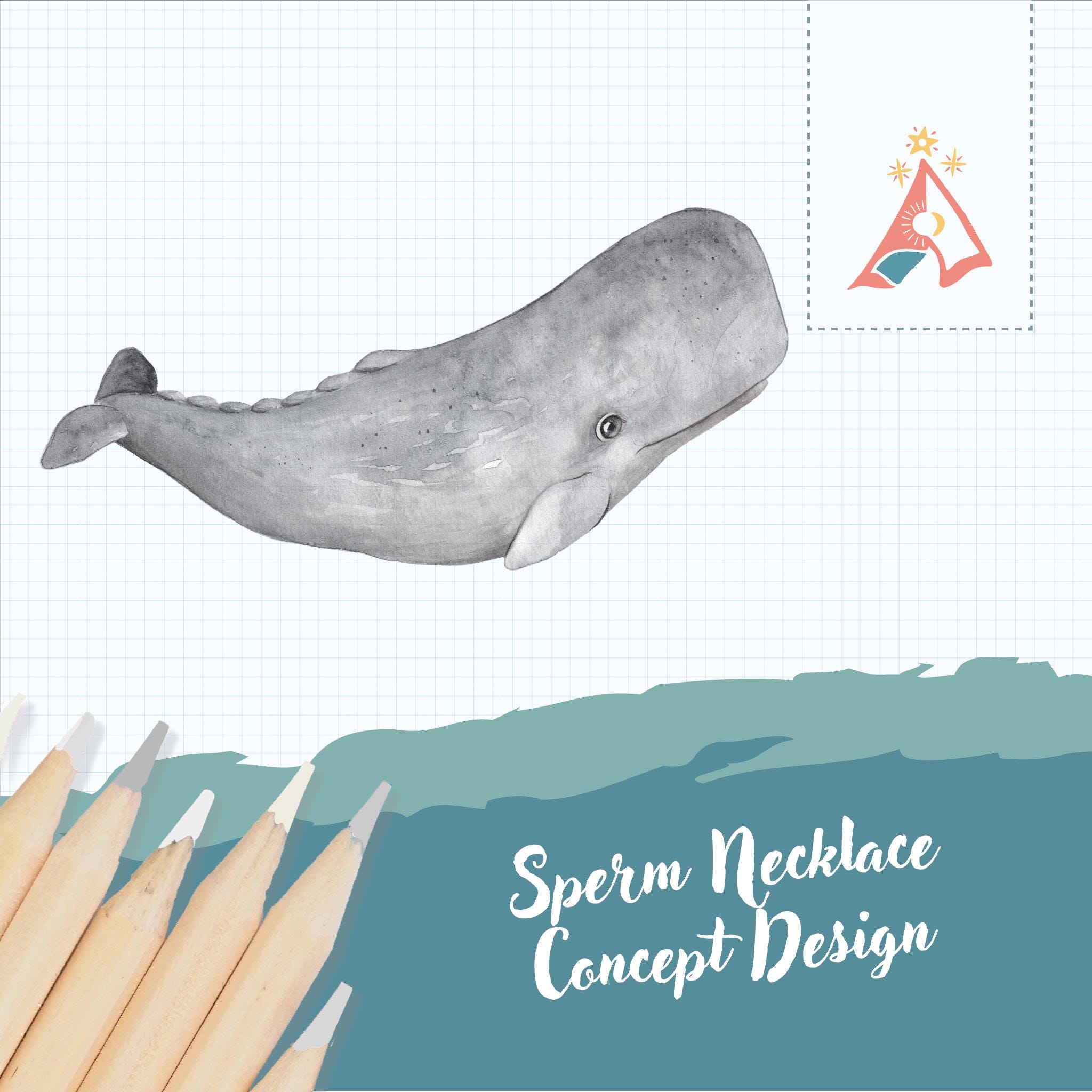Sperm Whale Necklace | Handcrafted Porcelain Jewelry | Camp Hollow ...