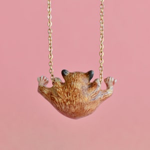 Hamster Necklace Handcrafted Porcelain Jewelry Camp Hollow Collectible ...
