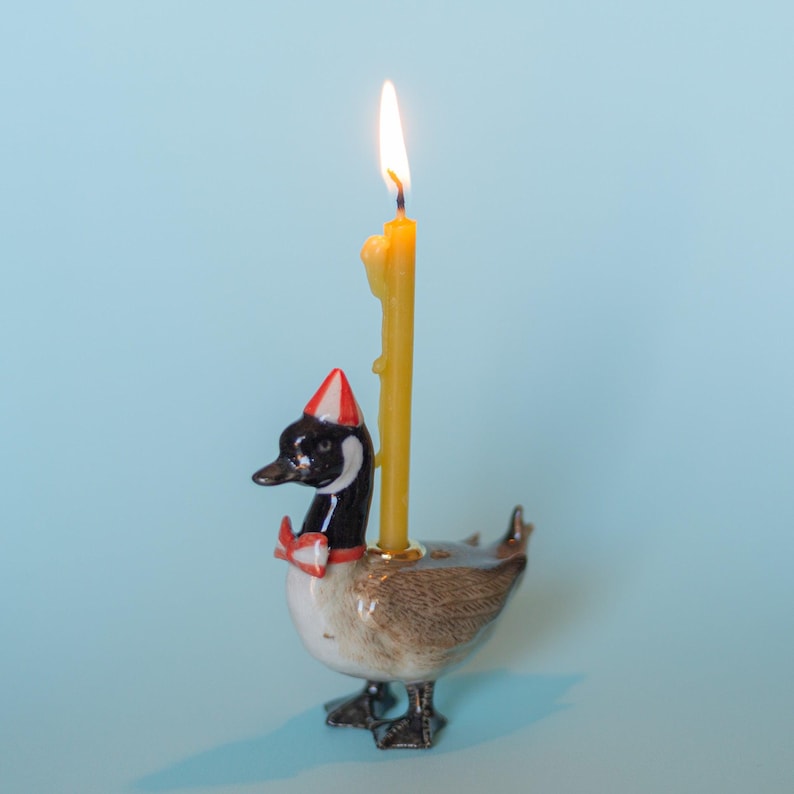 Handcrafted Porcelain Canadian Goose Cake Topper: Collectible Heirloom ...