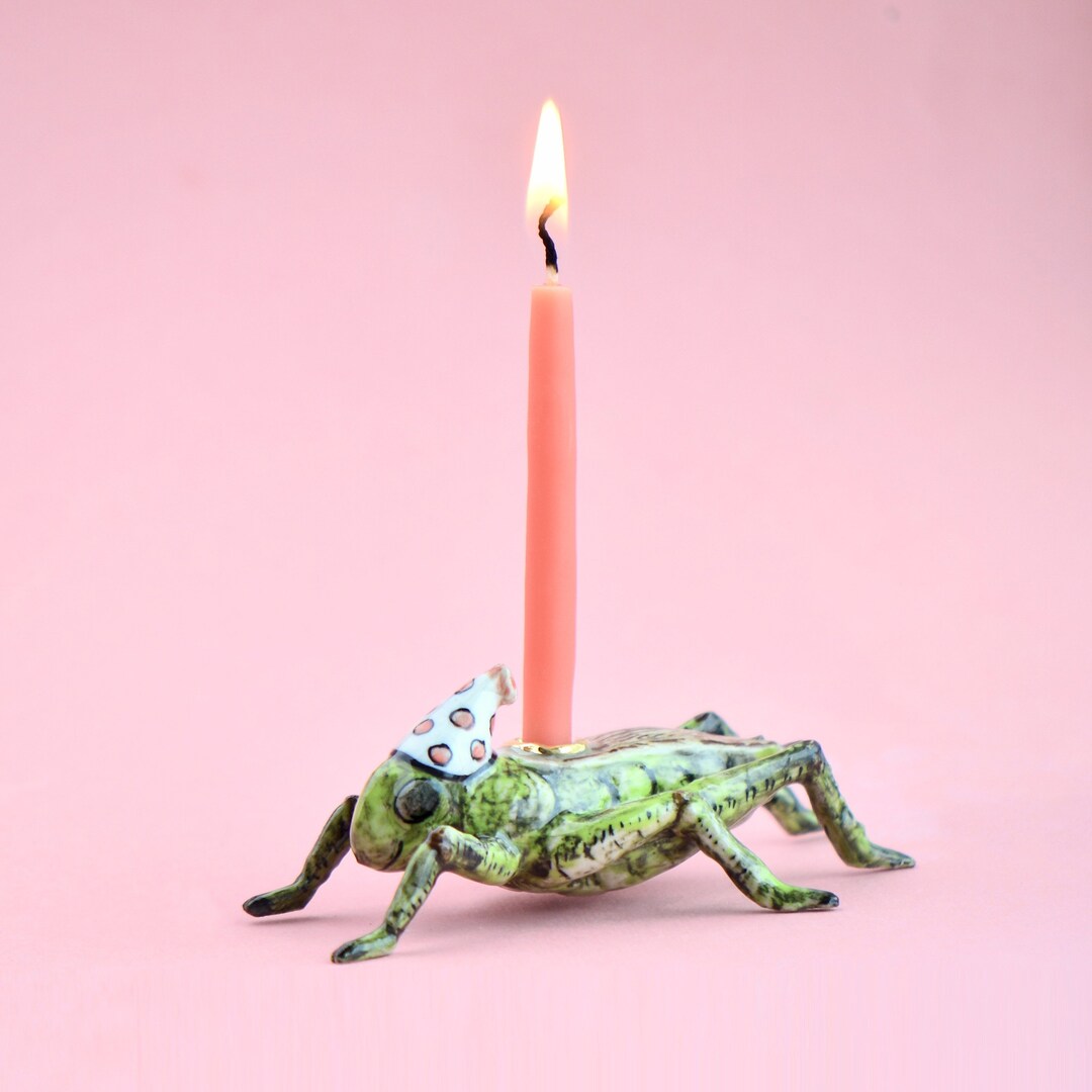 Grasshopper/cricket Cake Topper | Porcelain Figurine | Camp Hollow ...