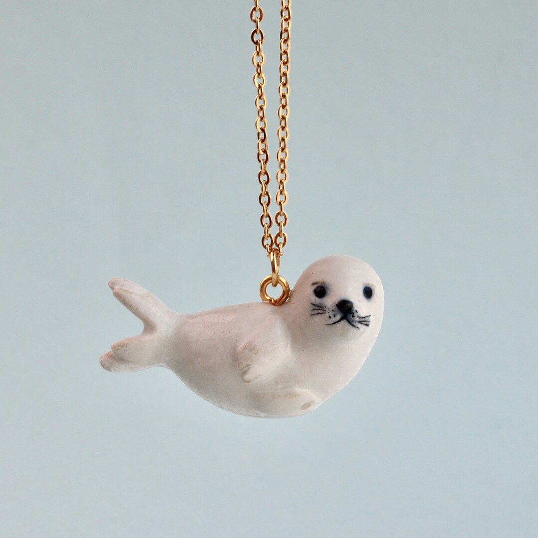 Harp Seal Necklace | Handcrafted Porcelain Jewelry | Camp Hollow ...