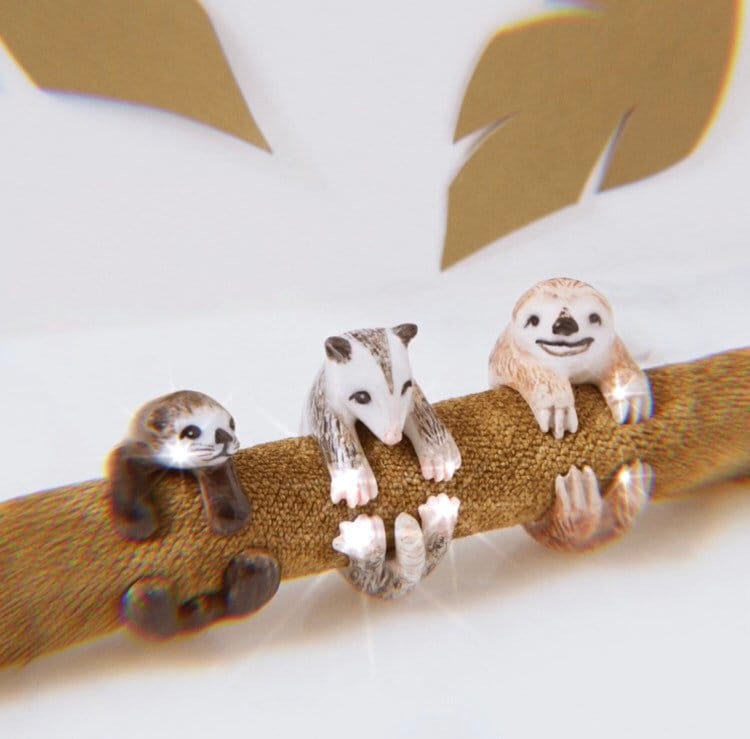 Rat Ceramic Animal Ring | Rat Porcelain Ring for Animal Lover ...