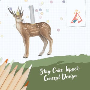 Stag Cake Topper| Handcrafted Porcelain Figurine | Camp Hollow ...